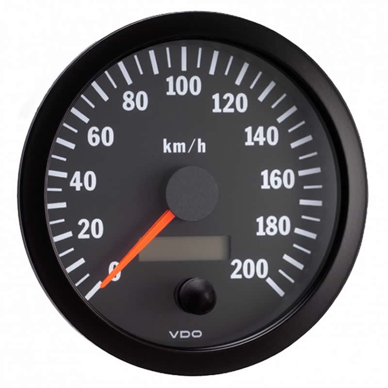 VDO Speedometer, VDO Cockpit Vision Speedometer 200 Km/h 100mm 12-24V ...