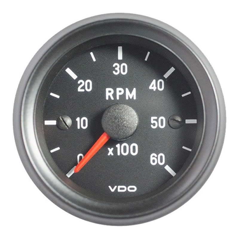 VDO Tachometers, VDO Cockpit Vision Tachometer 6000 RPM 52mm 12V, VDO ...