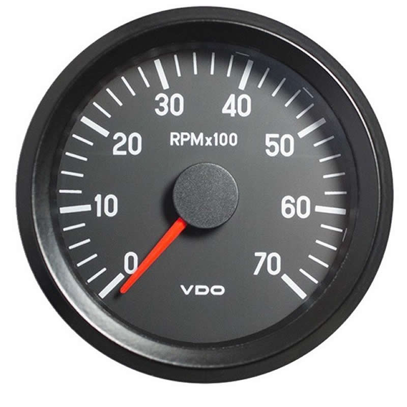 VDO Tachometers, VDO Cockpit Vision Tachometer 7000 RPM 80mm 12V, VDO ...
