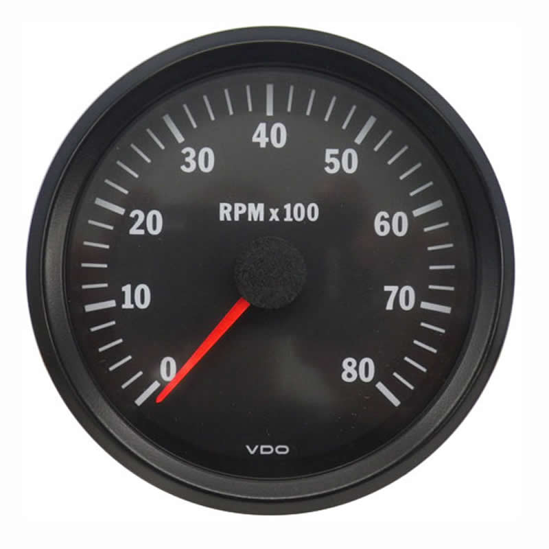 VDO Tachometers, VDO Cockpit Vision Tachometer 8000 RPM 100mm 12V, VDO ...